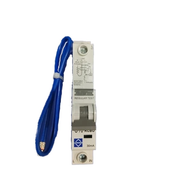 Lewden Lewden RCBO-10/30/SP RCBO 10A 30MA 6KA Type C Lewden Lewden RCBO-10/30/SP RCBO 10A 30MA 6KA Type C