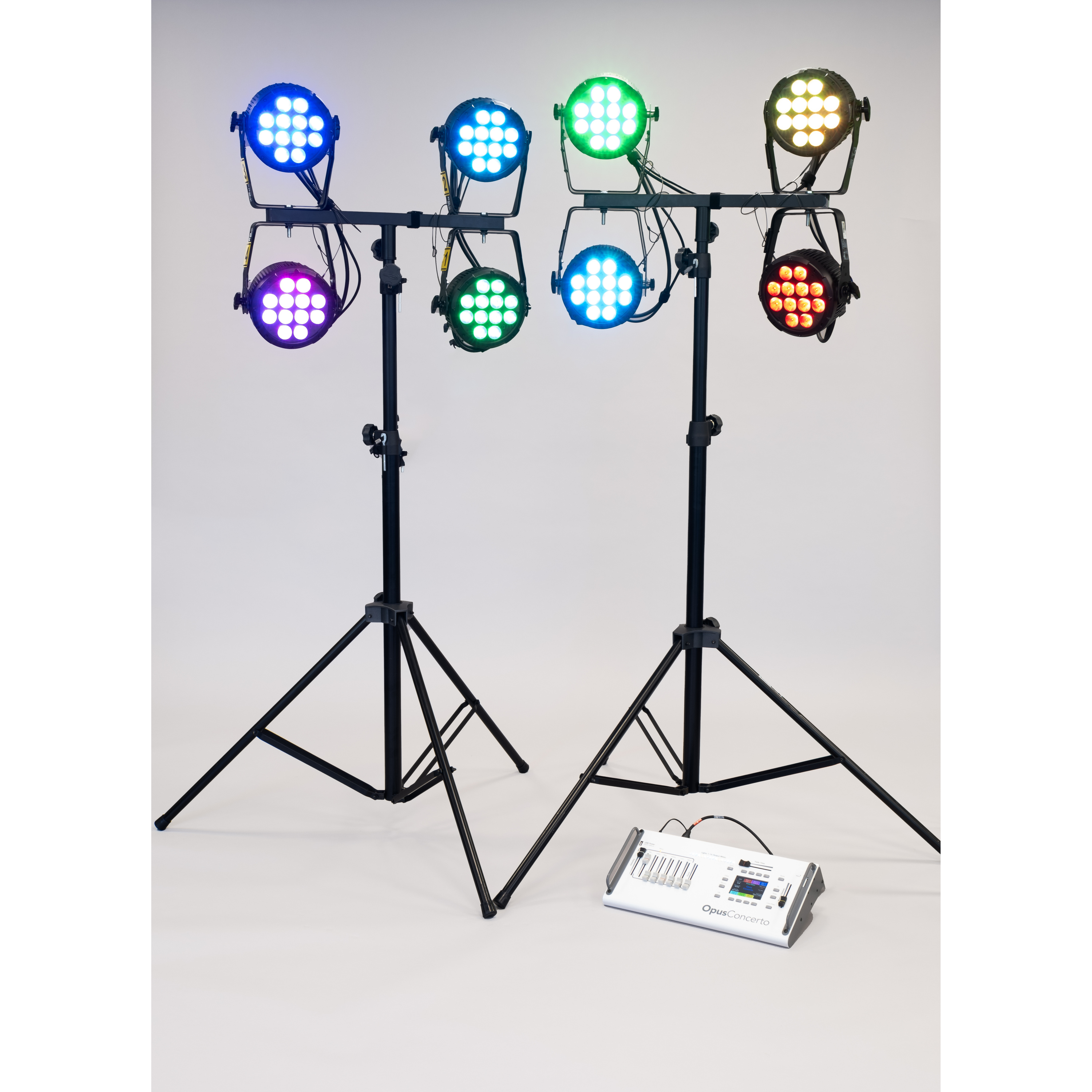 Opus LX-KIT4 OpusLighting Kit 4 (8 Lights) 2x Wash Stands + OpusConcerto
