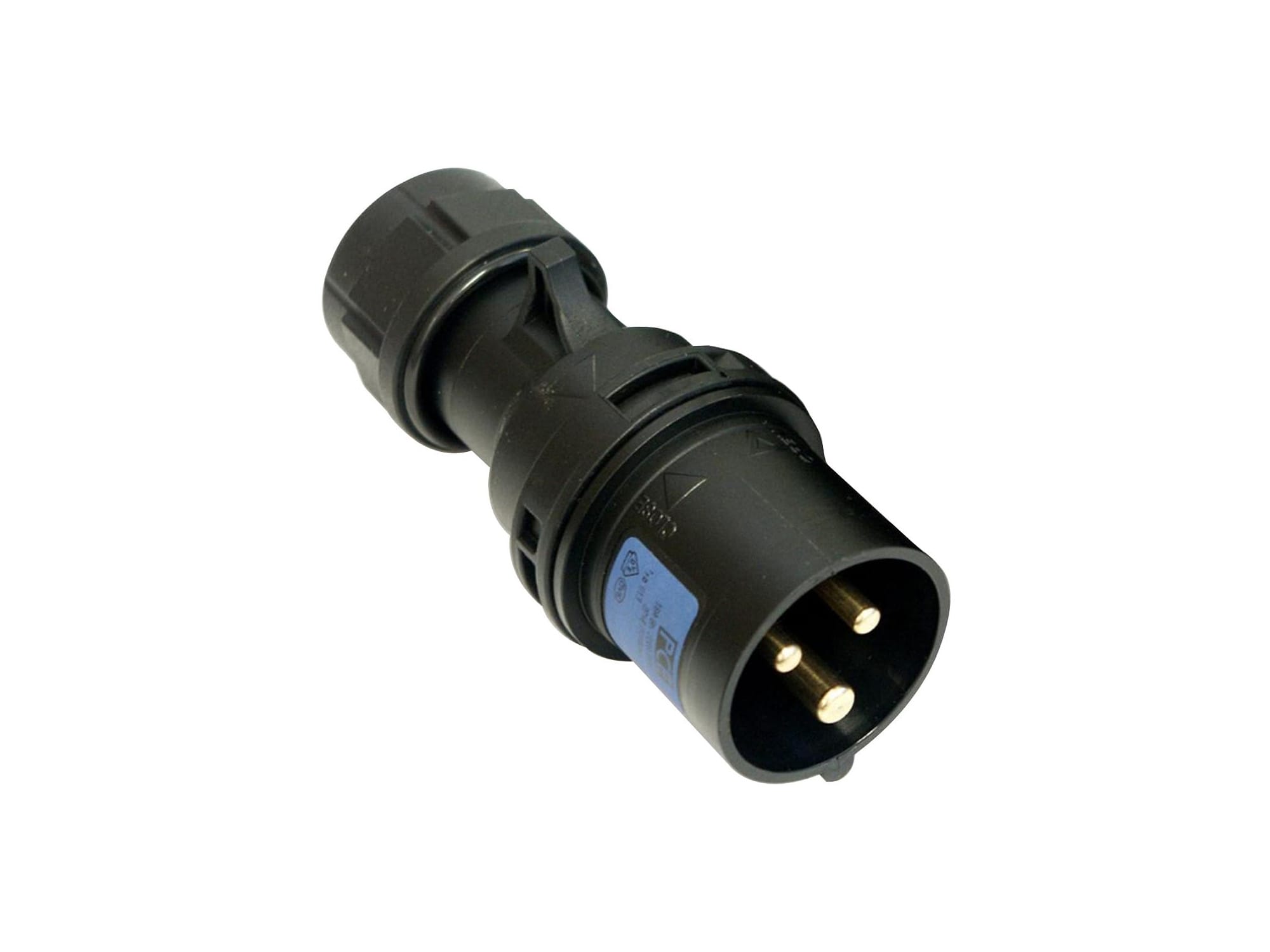 PCE 230V IP44 Shark Cable Plug 16A Black | Stage Electrics