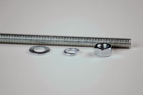 StageRigging M12 Studding Kit with Hex Nuts Zinc - 3 x 1m