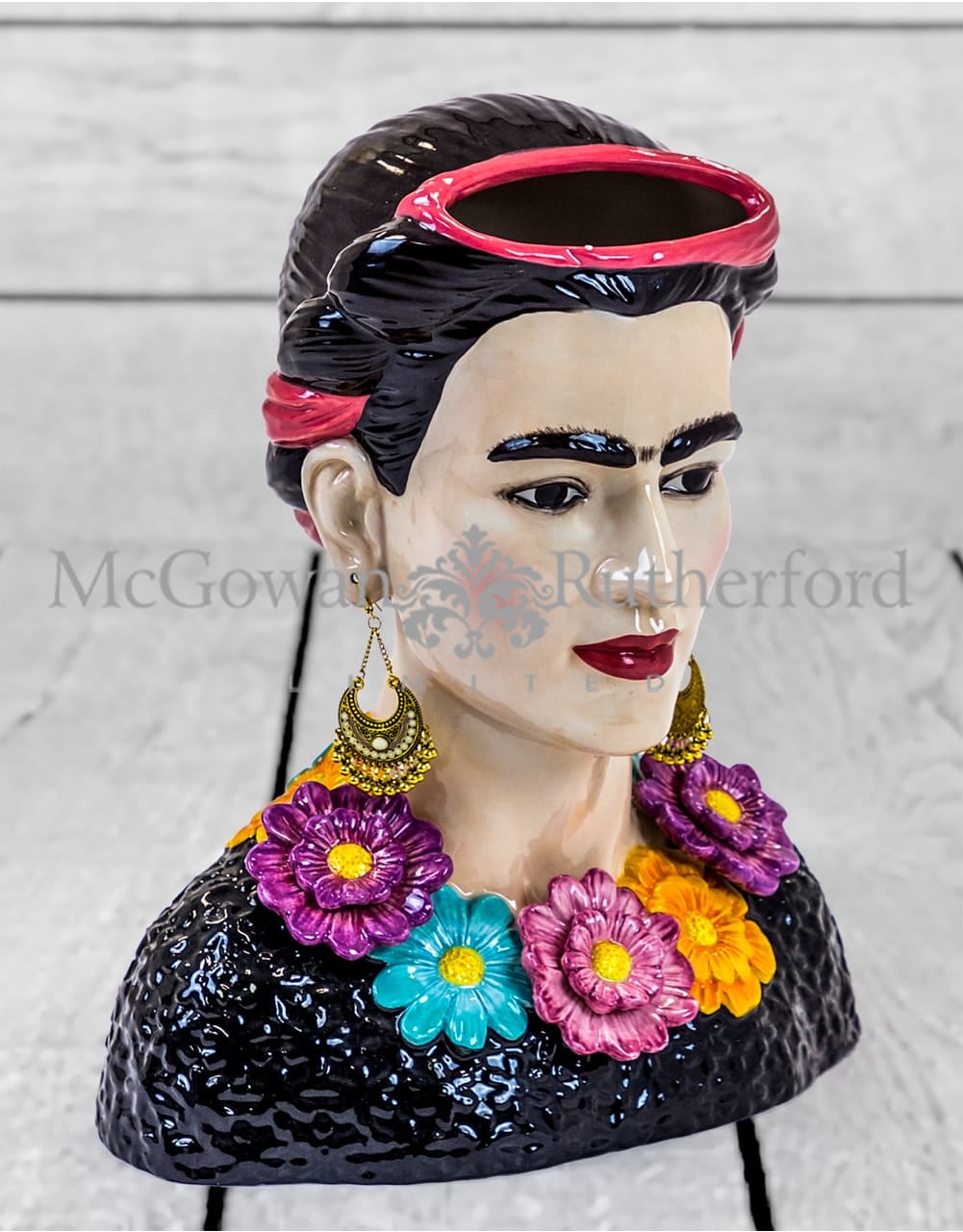 Ceramic Frida Kahlo Bust Vase