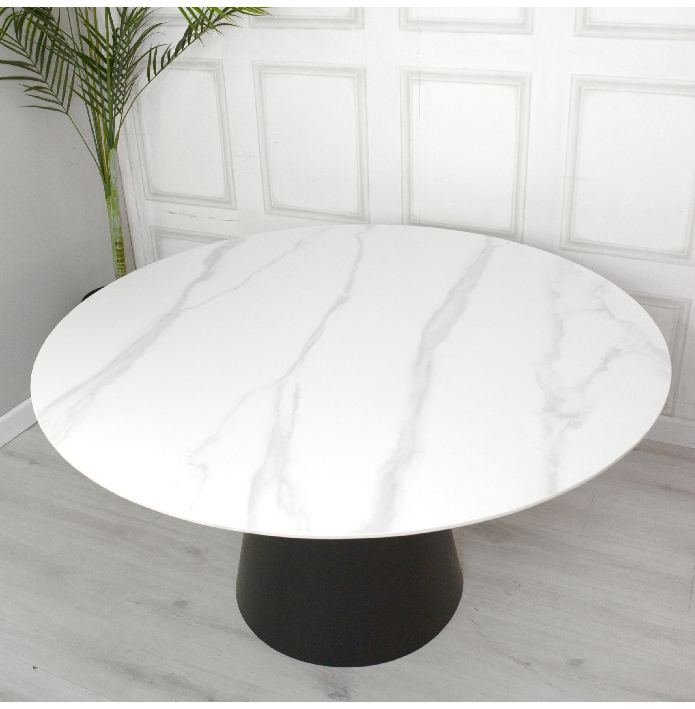 White Marble Look Dining Table | Nicky Cornell