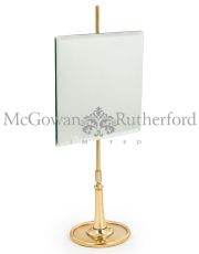 Square Table Mirror on Brass Stand