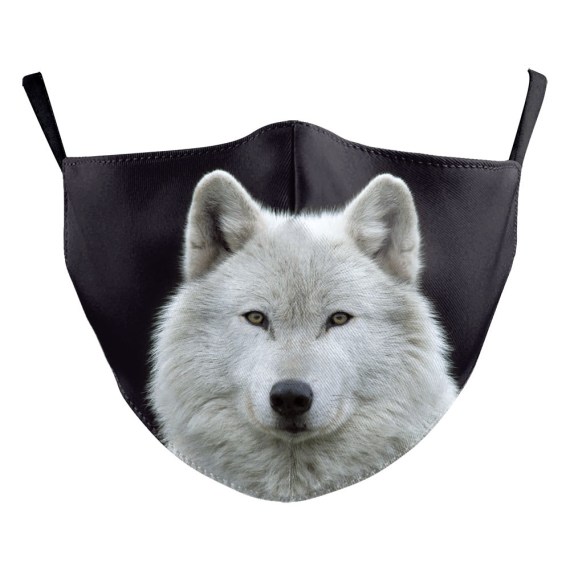 Snow Wolf Reusable Face Mask