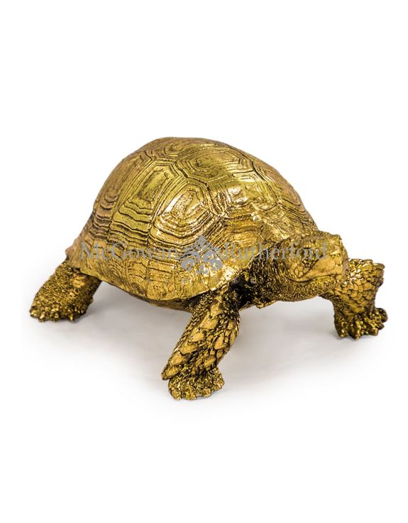 Small Gold Tortoise Figure