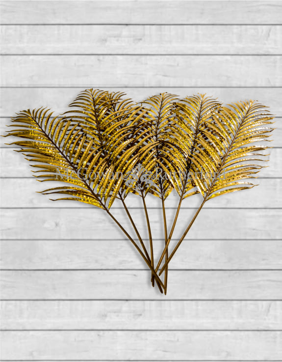 Metallic Gold Large Single Palm Leaf (to be bought in qtys of 6)