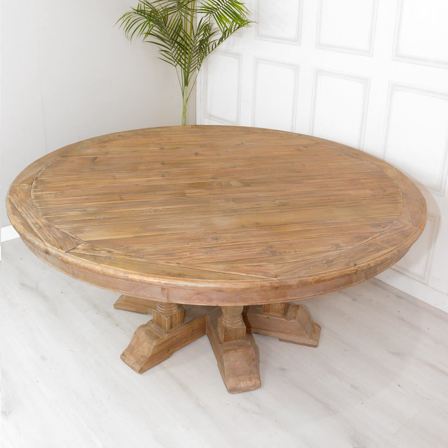 Old Pine Round Dining Table 1.6m/1.8m | Nicky Cornell