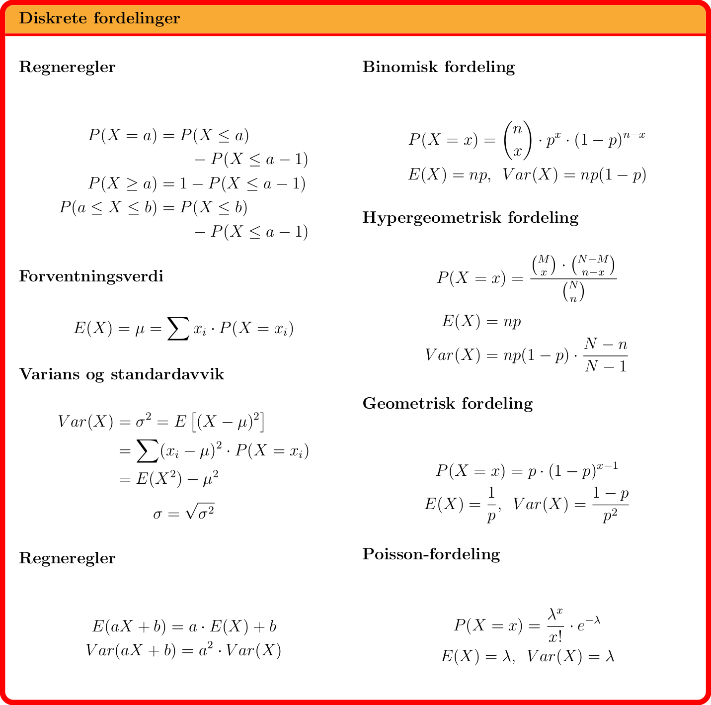 Statistikk og sannsynlighetsregning