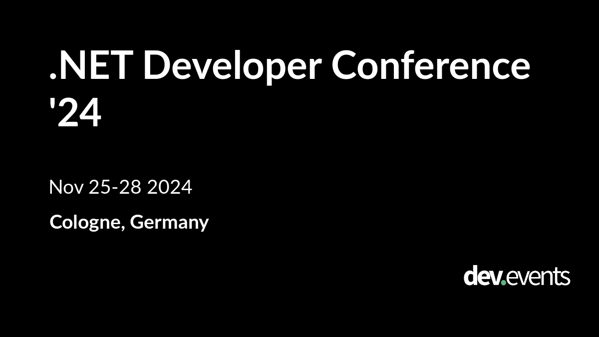.NET Developer Conference '24