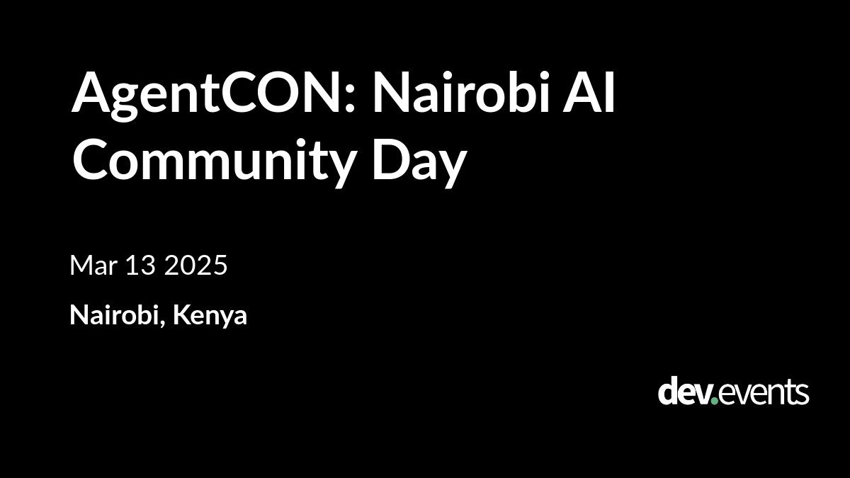 AgentCON: Nairobi AI Community Day