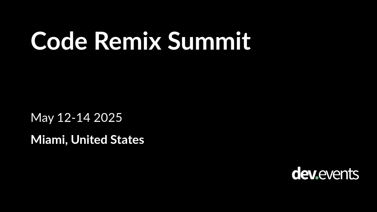 Code Remix Summit