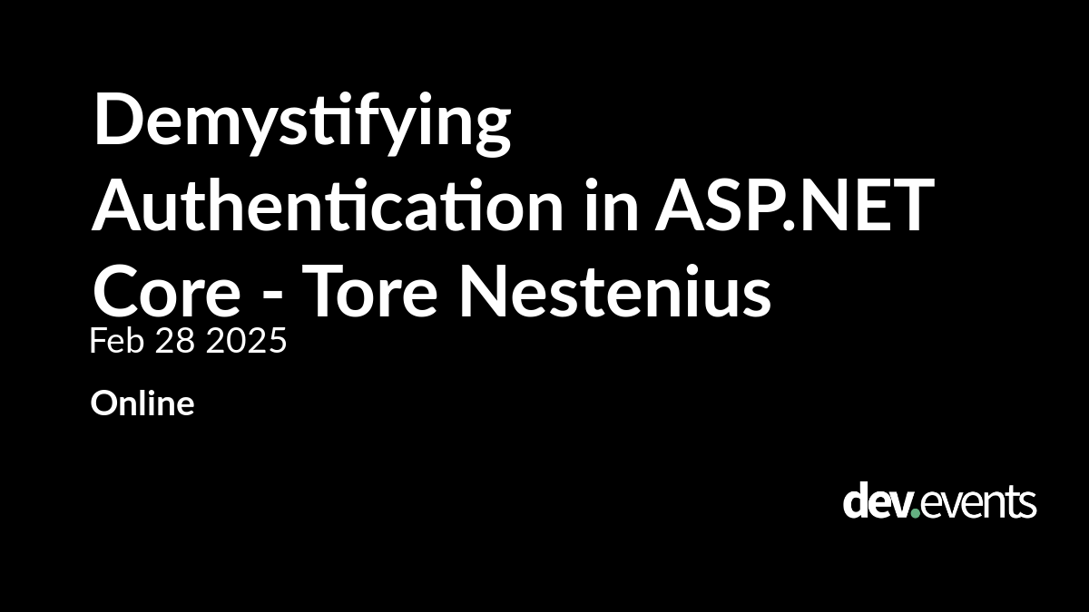 Demystifying Authentication in ASP.NET Core - Tore Nestenius Demystifying Authentication in ASP.NET Core - Tore Nestenius