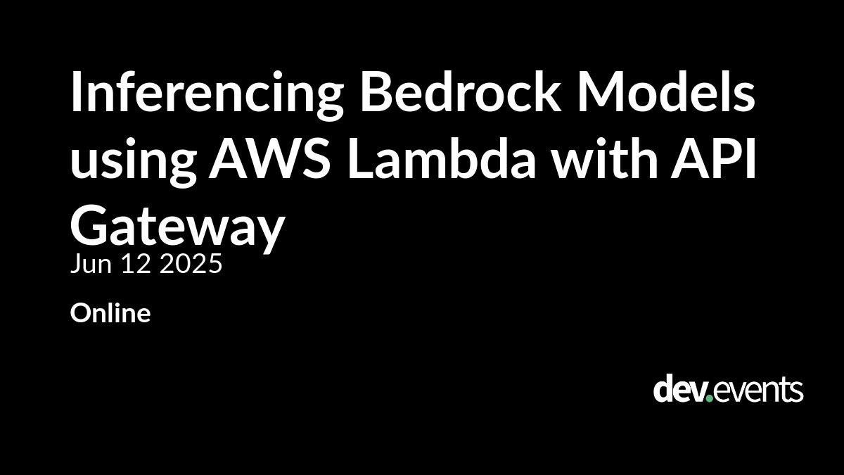Inferencing Bedrock Models using AWS Lambda with API Gateway