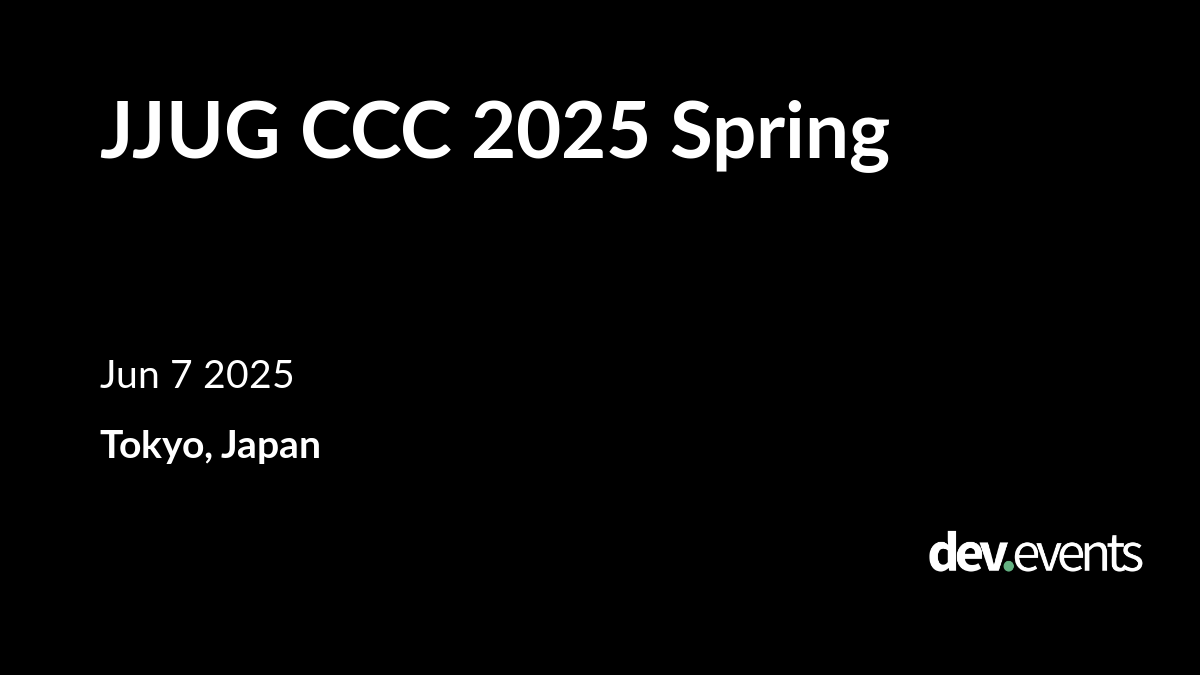 JJUG CCC 2025 Spring