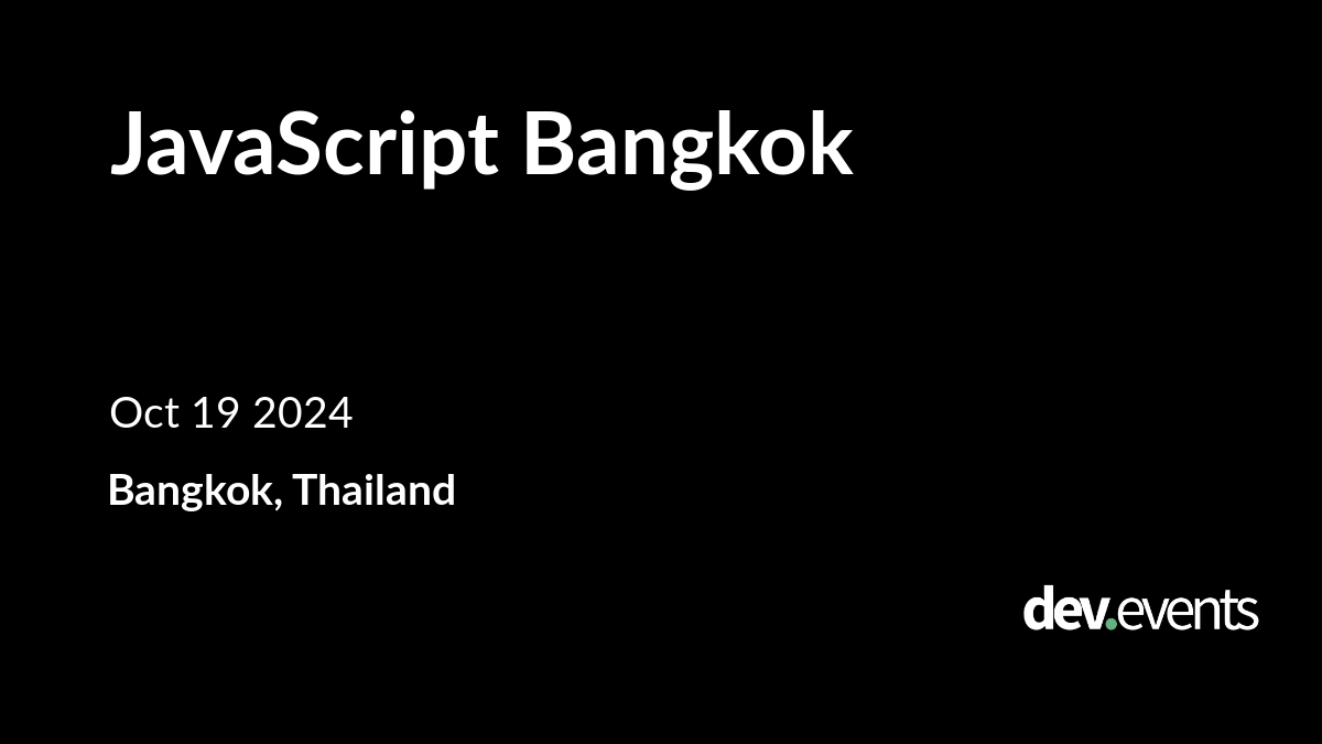 JavaScript Bangkok