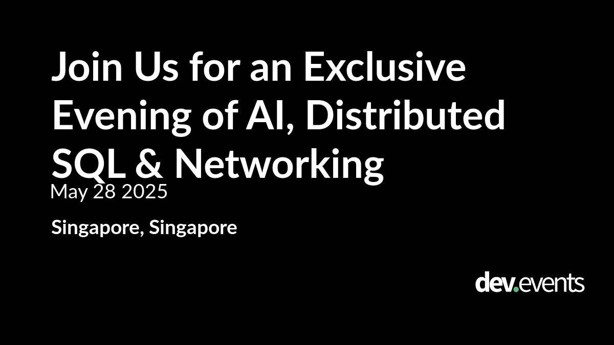 Join Us for an Exclusive Evening of AI, Distributed SQL & Networking
