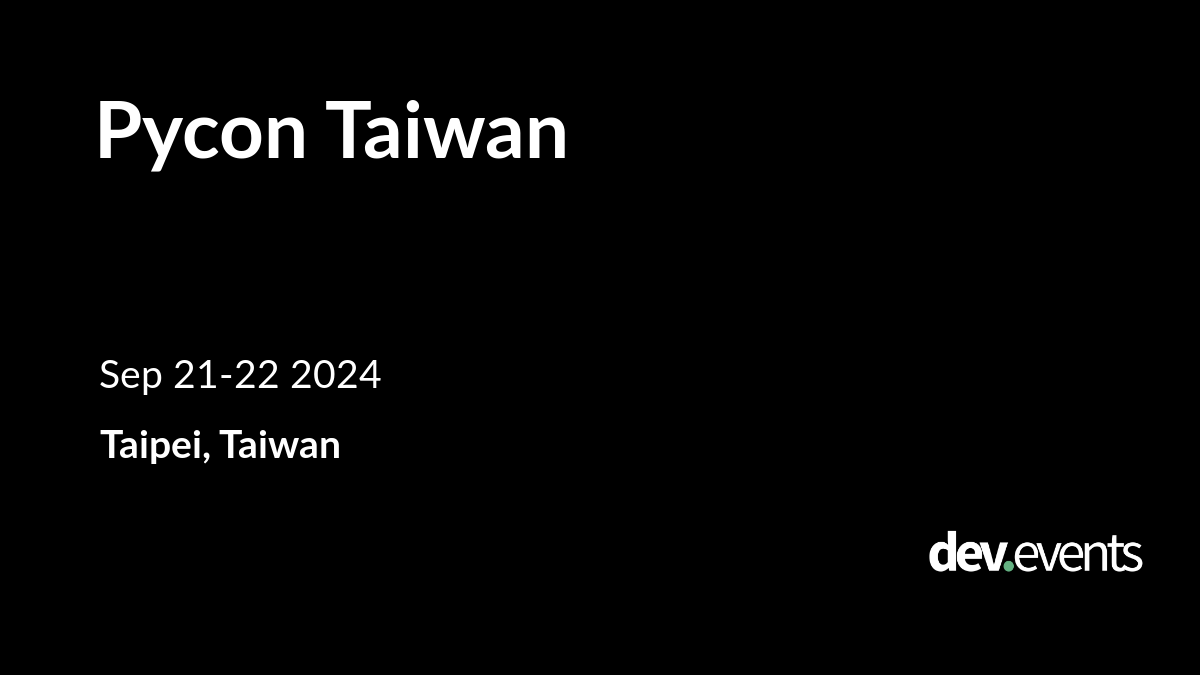 Pycon Taiwan