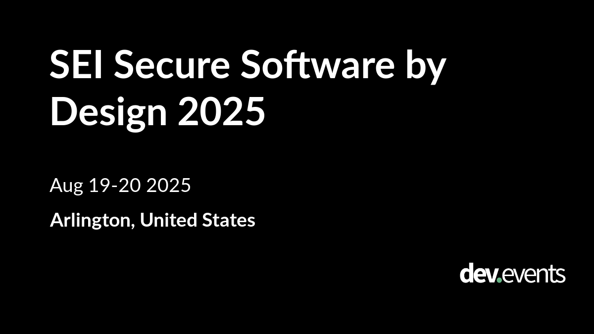 SEI Secure Software by Design 2025