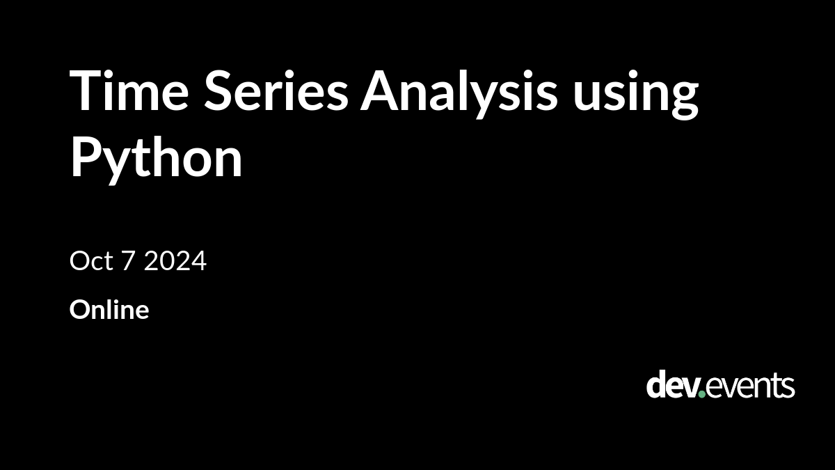 Time Series Analysis Using Python