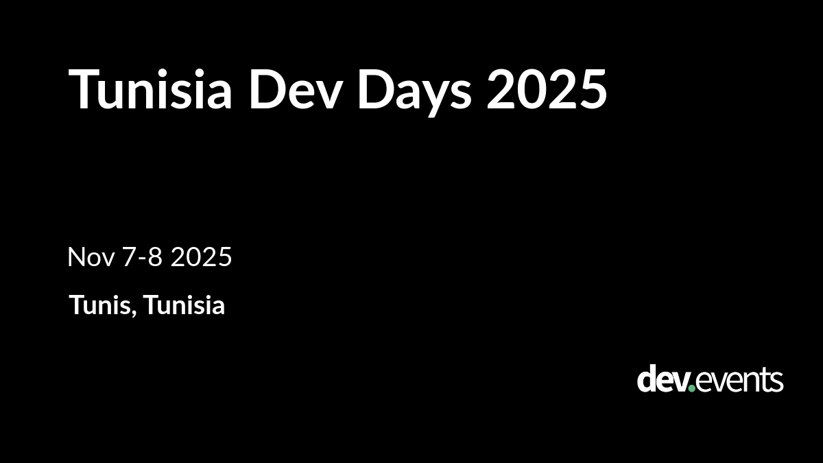 Tunisia Dev Days 2025