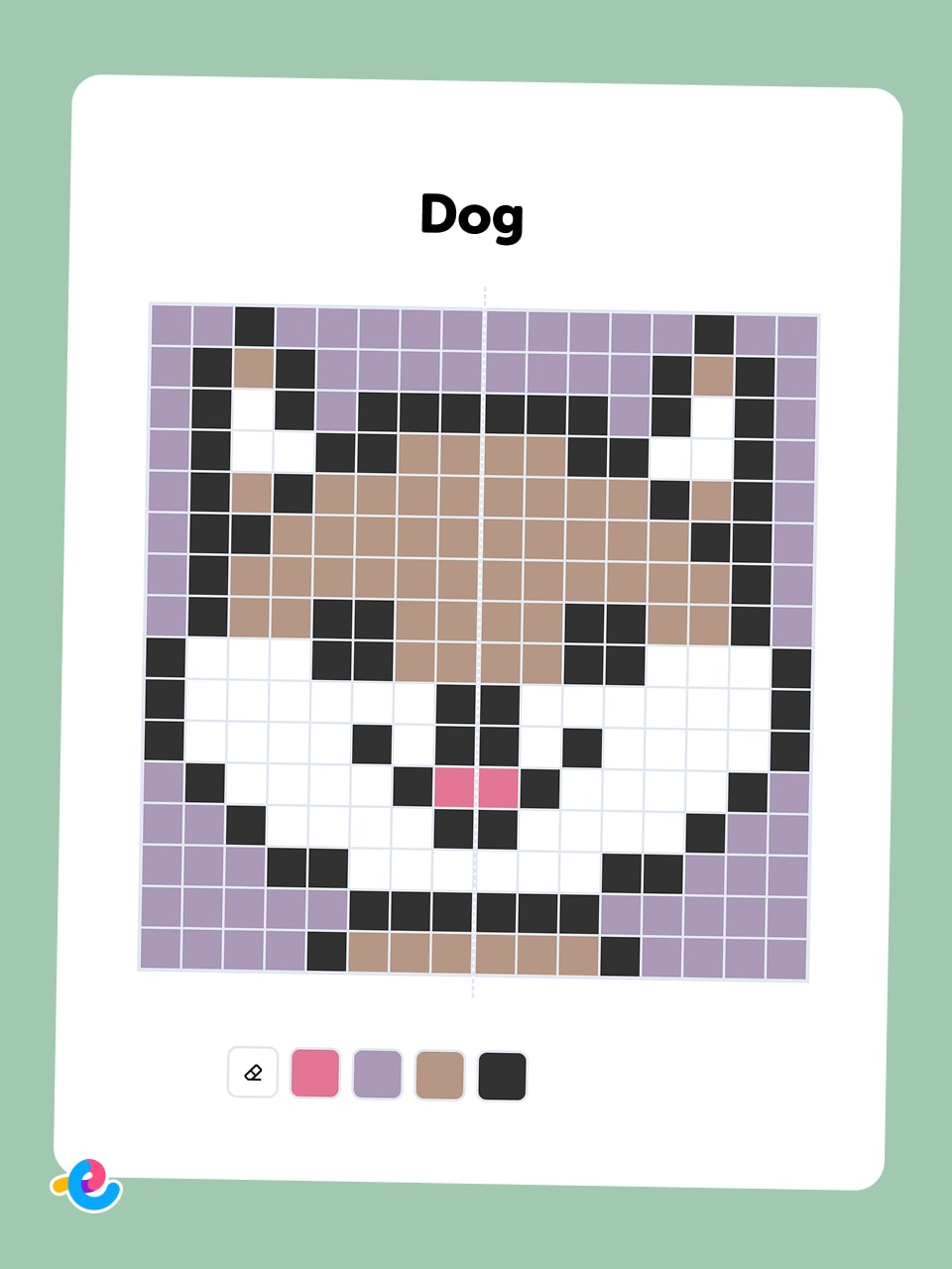 Symmetry Pixel Art - Dog Activity teaching resources | Edzo
