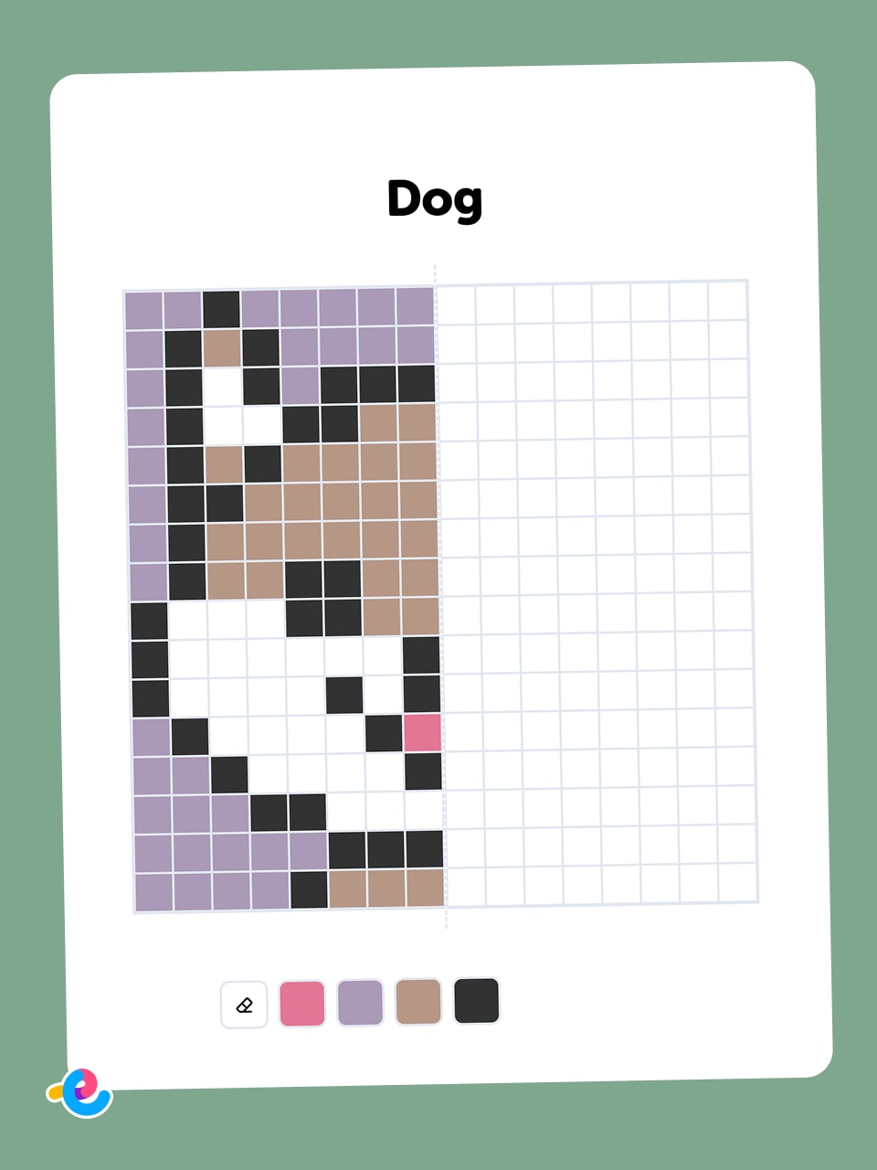 Symmetry Pixel Art - Dog Activity teaching resources | Edzo