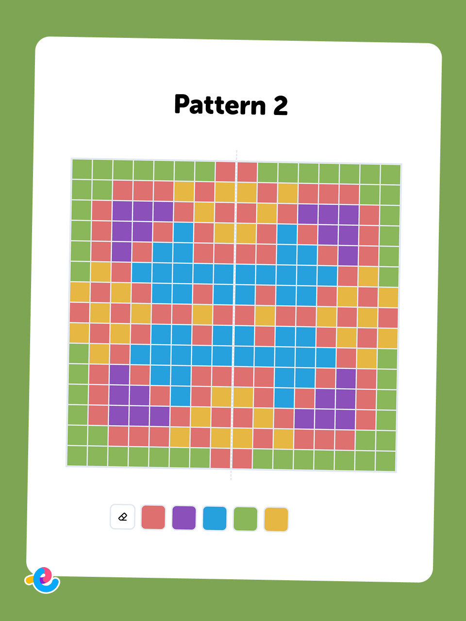 Symmetry Pixel Art - Pattern 2 Activity teaching resources | Edzo