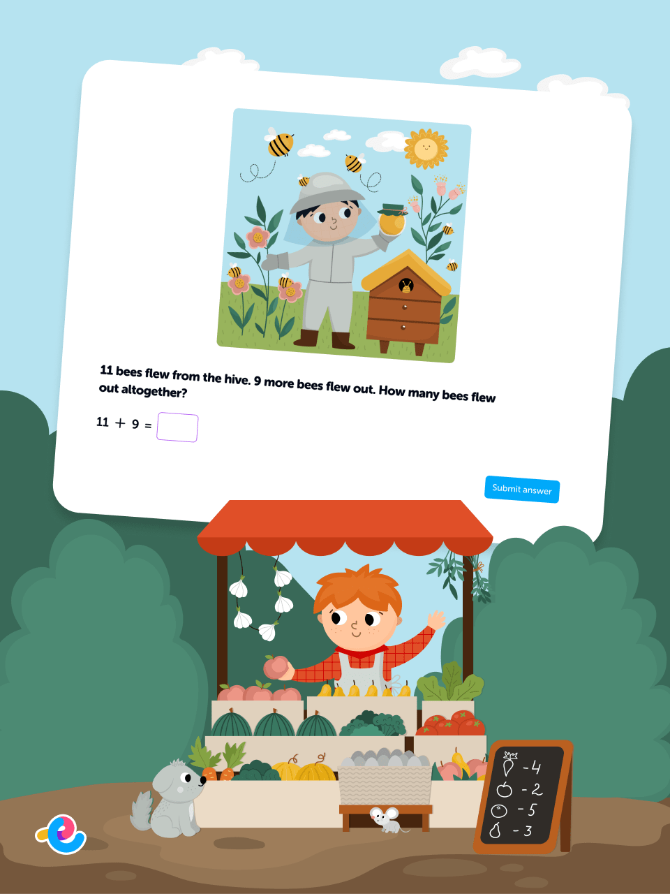 Addition and Subtraction to 20 Word Problems - Sunny Meadow Farm ...
