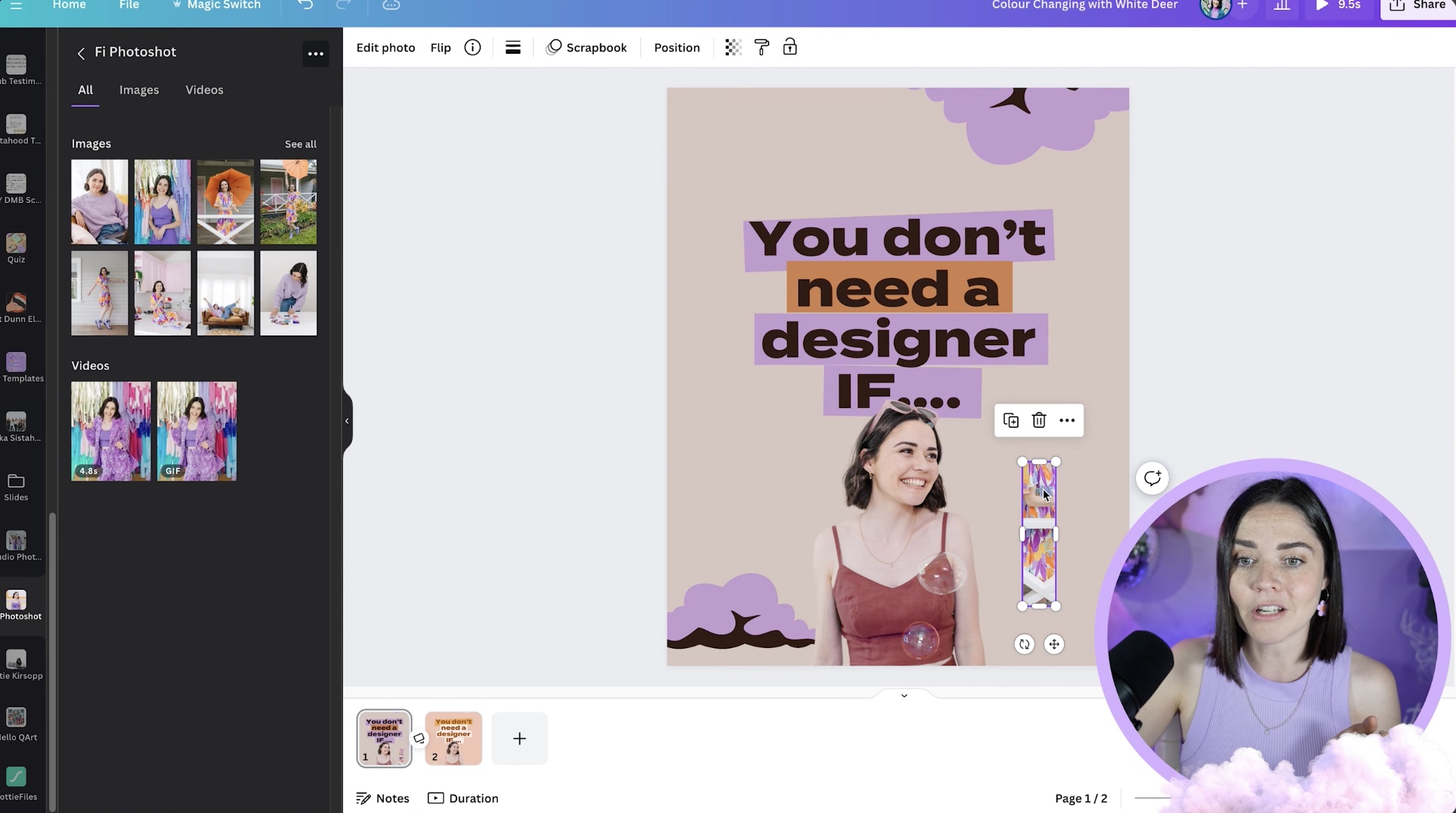 Canva Tutorial: Change Colours with One Click Using a Photo or ...