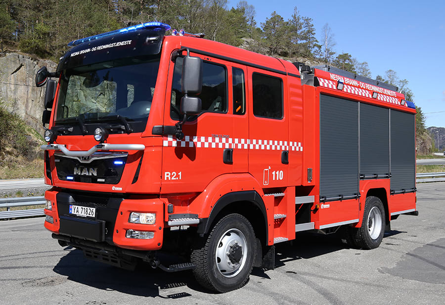 Brannbil på MAN chassis til Nesna brann og redning | Egenes Brannteknikk AS