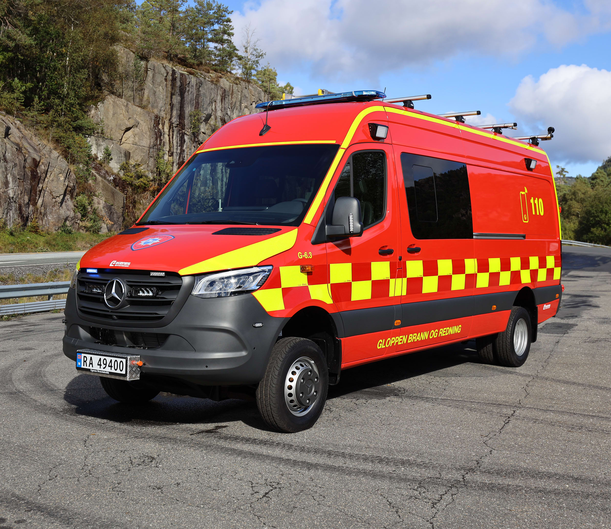 Lett brannbil til Gloppen brann og redning | Egenes Brannteknikk AS