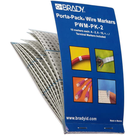 Brady Porta-Pack® PWM-PK-2 Wire Marker Book, A - Z, 0 - 15 ...