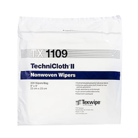 Texwipe TX1109 Dry Cleaning Wipes, 9" W x 9" L, TechniCloth II | EIS