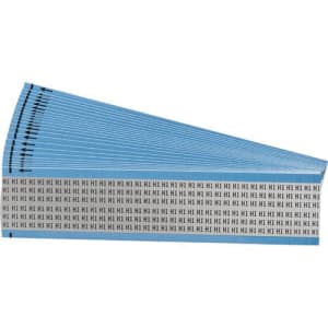 Brady WM-H1 Solid Number and Letters Wire Marker Card, H1, Black/White ...