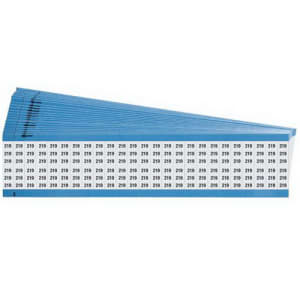 Brady WM-219 Solid Number Wire Marker Card, 219, Black/White, 36/Card | EIS