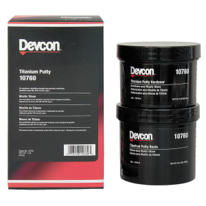 Devcon 10760 Titanium Filled Epoxy Putty, 1 lb Can, Gray/Off-White | Midpoint Bearing