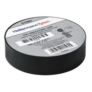 HellermannTyton ET660-0 PVC Electrical Tape, 3/4" x 66 ' x 7 Mil, Black, 10/Pack | Midpoint Bearing