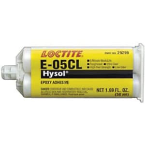 Loctite E-05CL Hysol® Epoxy Adhesive, 50mL Dual Cartridge, Clear Yellow ...