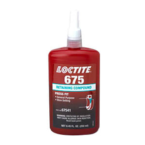 Loctite 675 General Purpose Retaining Compound, 250mL Bottle, Green, 10 ...