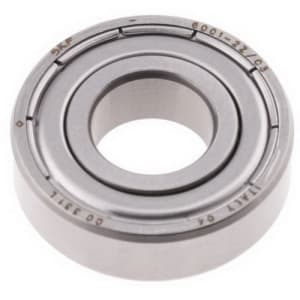 SKF 6001-2Z Single Row Deep Groove Radial Ball Bearing, 12 mm Bore x 28 mm OD x 8 mm W, Double ...