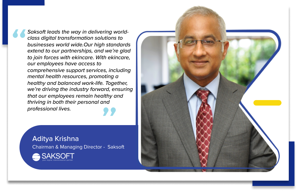 Customer Review: ekincare enhances Saksoft health & well-being