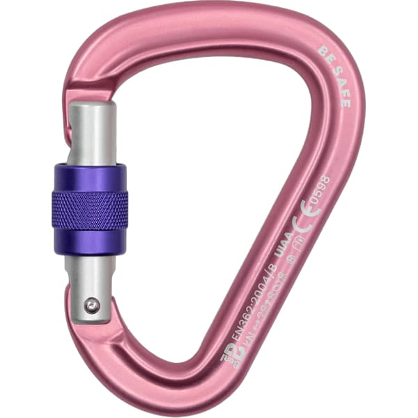 BEAL BE SAFE SCREW MATT PINK - Climbing carabiner