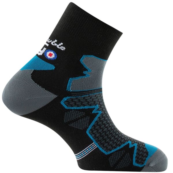 THYO LA DOUBLE TREK MID NOIR/EMERAUDE - Chaussette randonnée