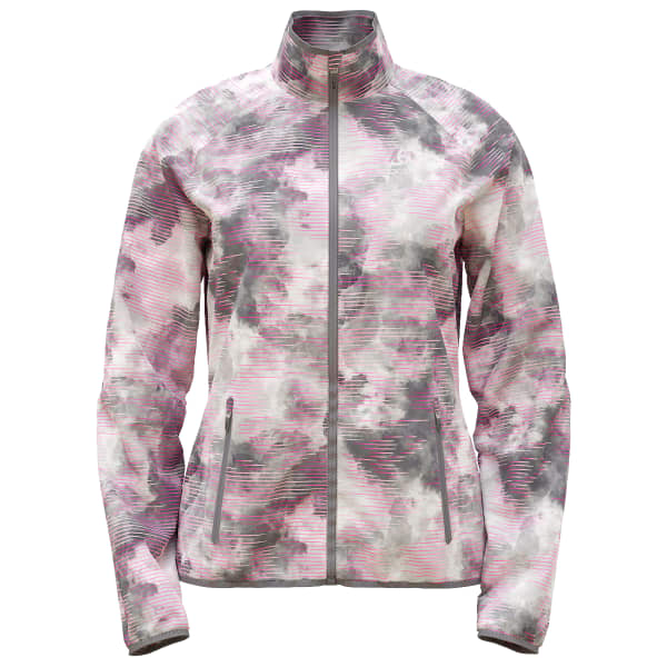 ODLO JACKET ESSENTIAL LIGHT PRINT ODLO CONCRETE GREY/FESTIVAL FUCHSIA ...