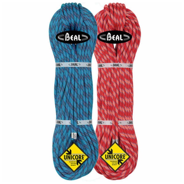 BEAL-ICE LINE 8.1MM GD 2x50M EMERAUDE-ORANGE - Corde alpinisme