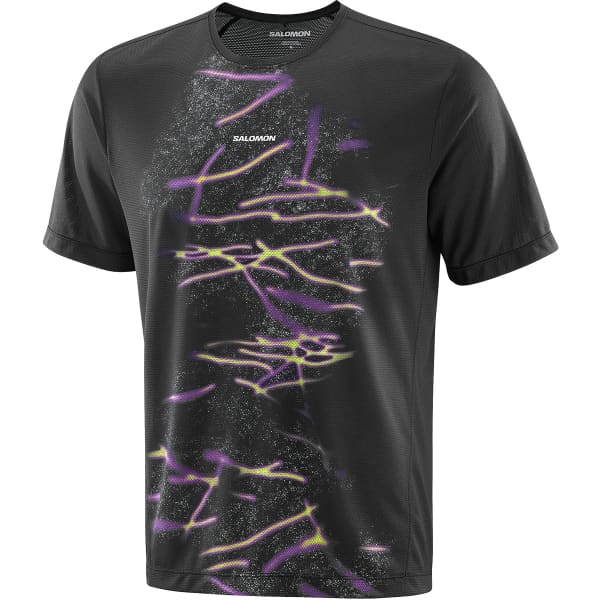 SALOMON SHKOUT CORE SS TEE GFX M DEEP BLACK - Camiseta trail