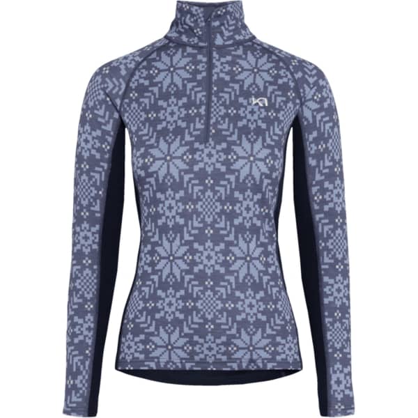 KARI TRAA EDITH HALF ZIP MOON - T-shirt thermique