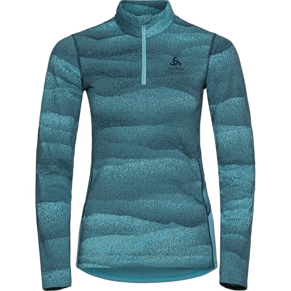 ODLO BL TOP TURTLE NECK L/S HALF ZIP WHISTLER ECO REEF WATERS - BLUE ...