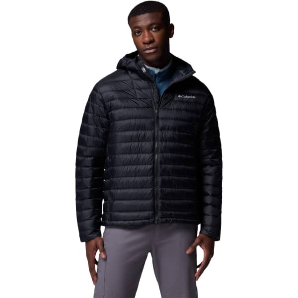 COLUMBIA-CORELITE DOWN HOODED JACKET BLACK - Plumón senderismo