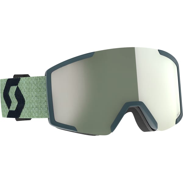 SCOTT-SHIELD AMP PRO SOFT GREEN/BLACK / AMP PRO WHITE CHROME - Ski goggles